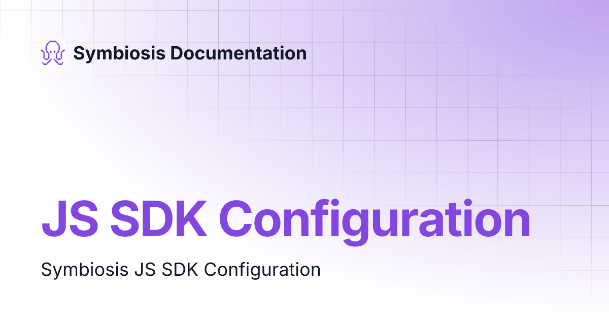 JS SDK Configuration | Symbiosis Documentation